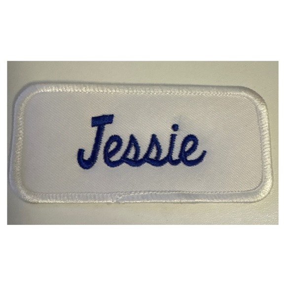 Office | Personalized Jessie Name Patch Embroidered Applique White ...